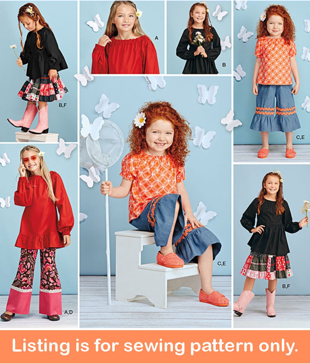 BOHO SEWING PATTERN | Make Girls Clothes | Kids Clothing Top Shirt ...