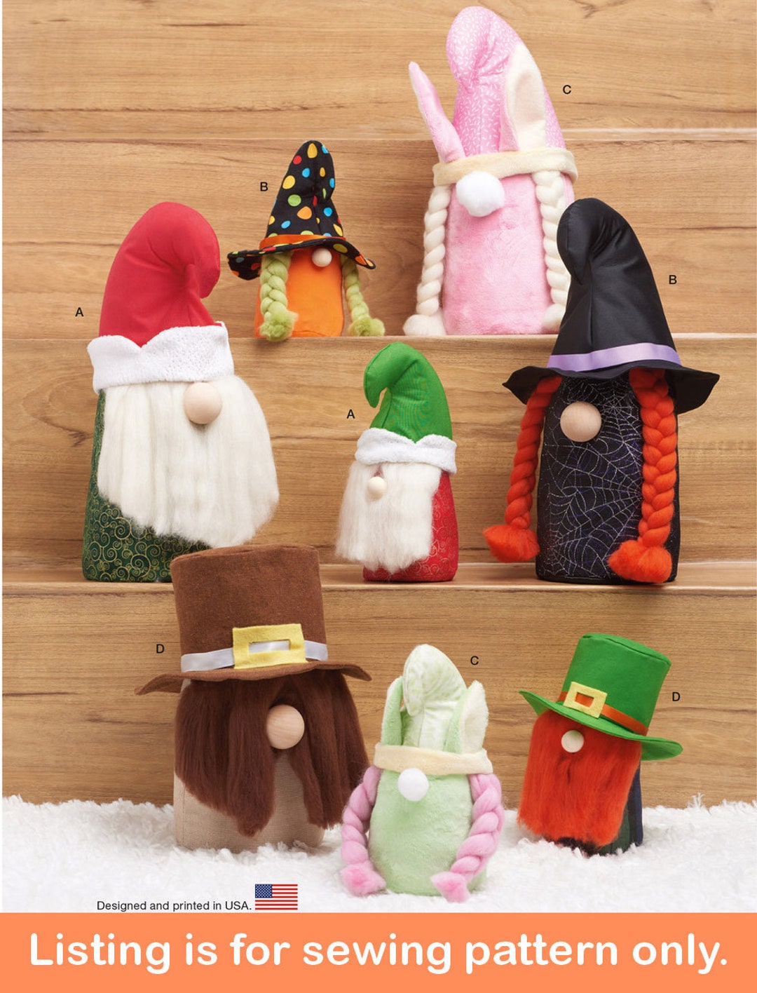 GNOME SEWING PATTERN | Sew Home Decor Decoration | Christmas Halloween ...