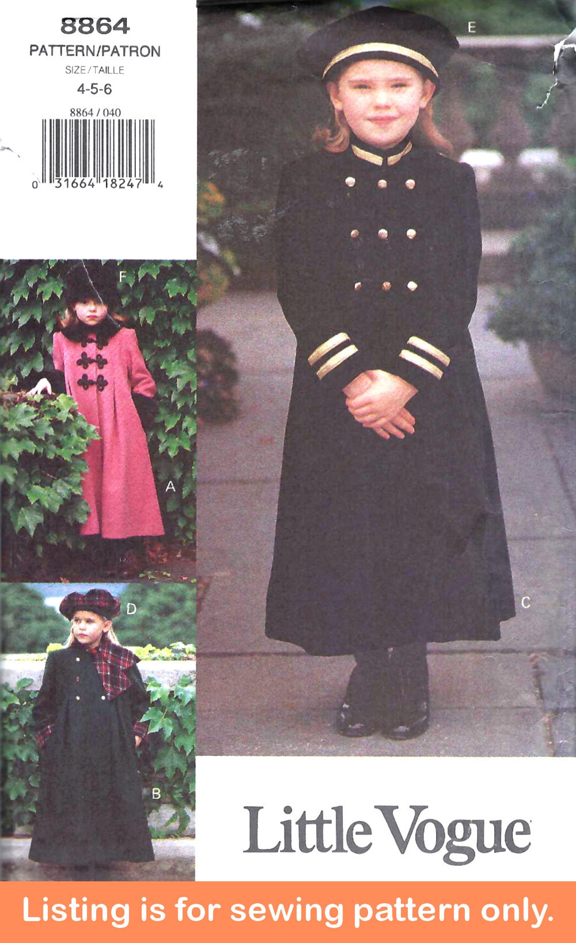 COAT SEWING PATTERN Sew Girls Clothes Clothing Formal | Etsy