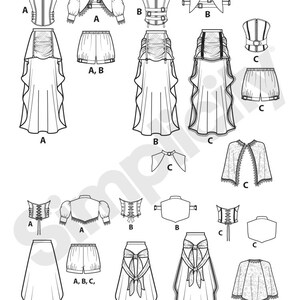 COSTUME SEWING PATTERN | Sew Womens Halloween Carnival Outfit | Vampire ...