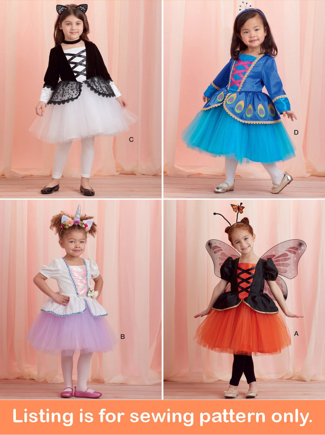 COSTUME SEWING PATTERN | Sew Girls Halloween Carnival Outfit Cape ...