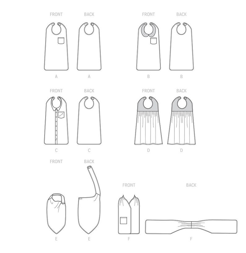 Adult BIB SEWING PATTERN | Sew Clothing Protector | Sewing Fun Styles ...
