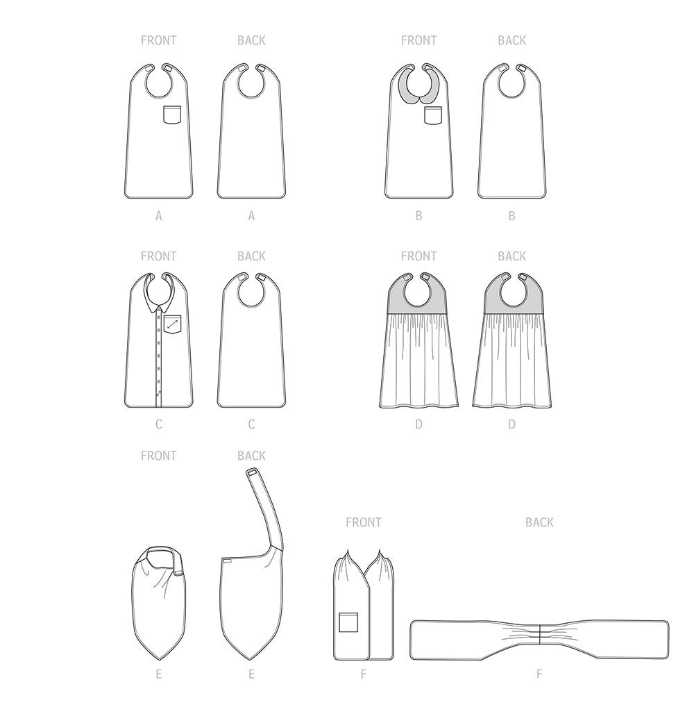 Adult BIB SEWING PATTERN | Sew Clothing Protector | Sewing Fun Styles ...