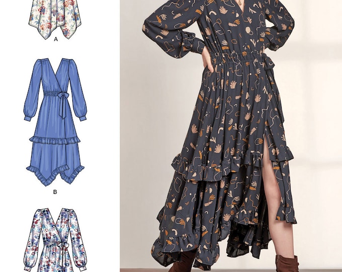 Wrap Boho Dress Women ∆ White Maxi Dress 3/4 Sleeve ∆ Organic Clothing ...