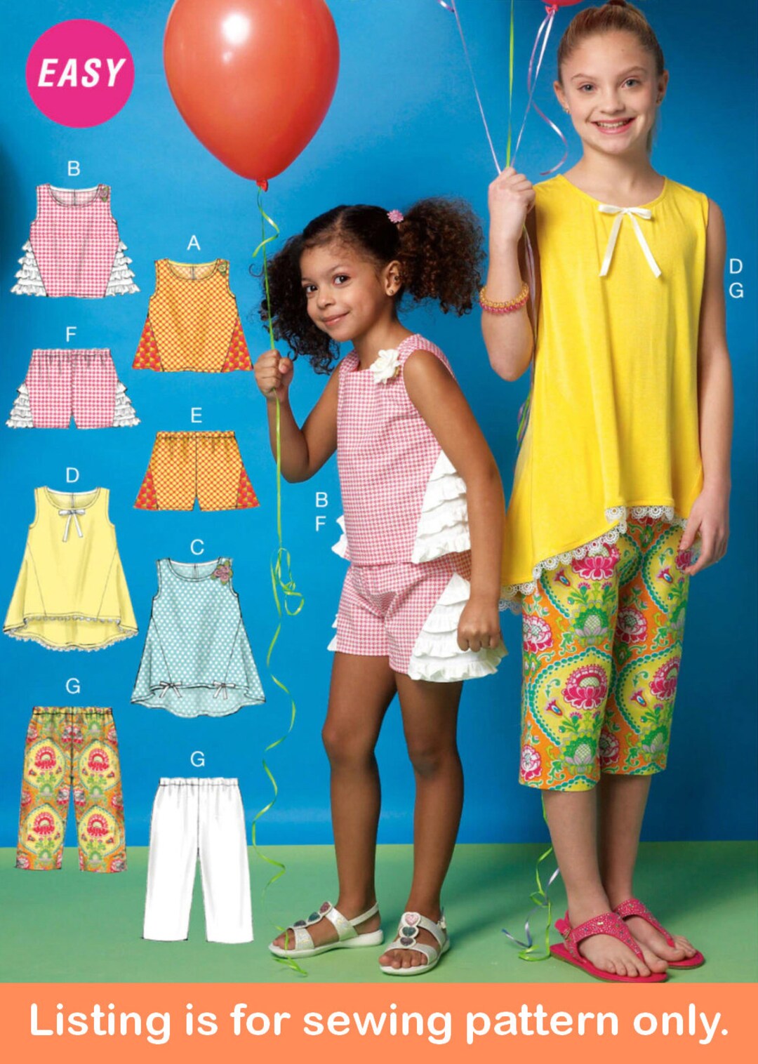 SUMMER SEWING PATTERN | Make Girls Clothes | Kids Clothing Spring Tank ...