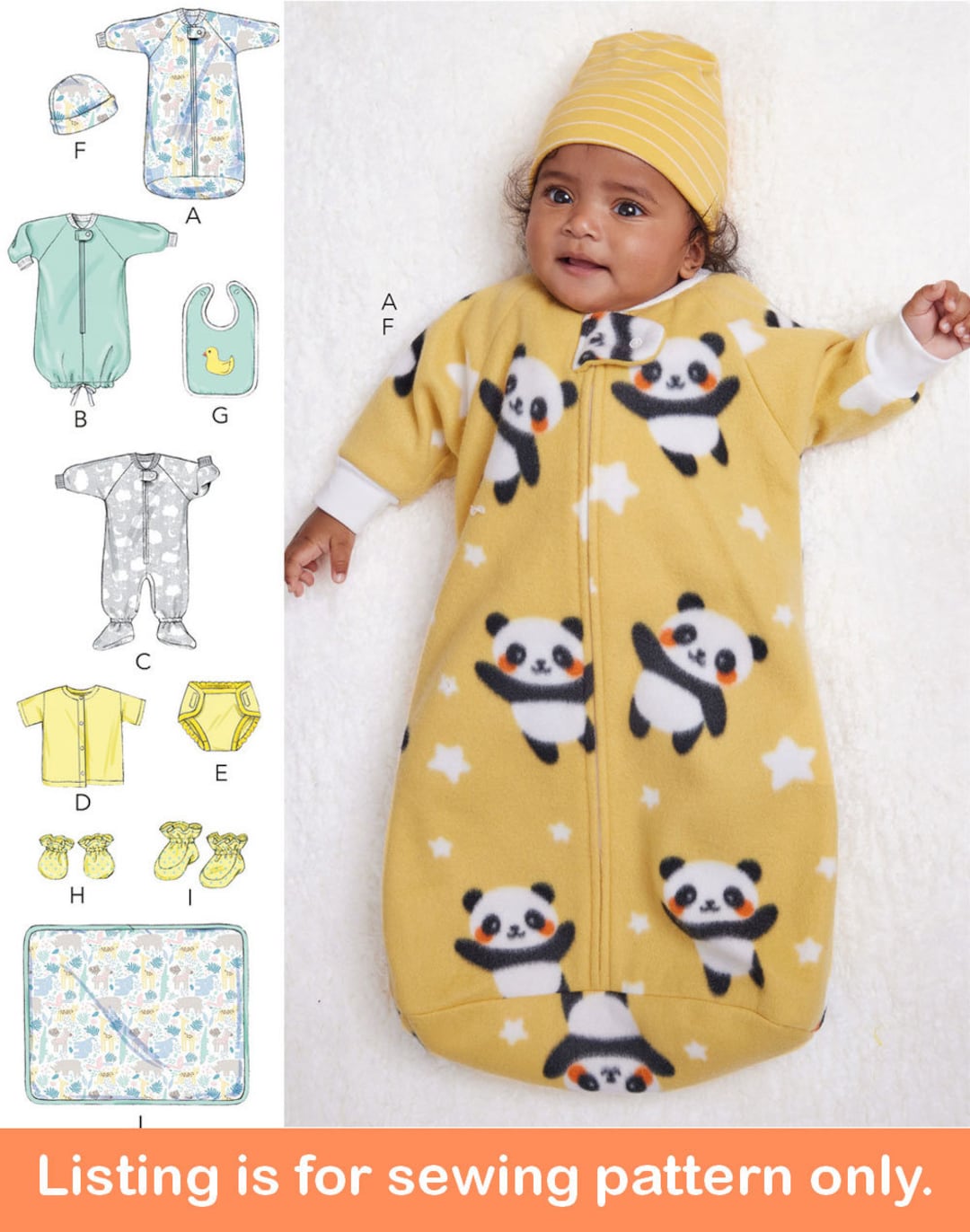 LAYETTE SEWING PATTERN | Sew Baby Boy Girl Clothes Infant Clothing ...