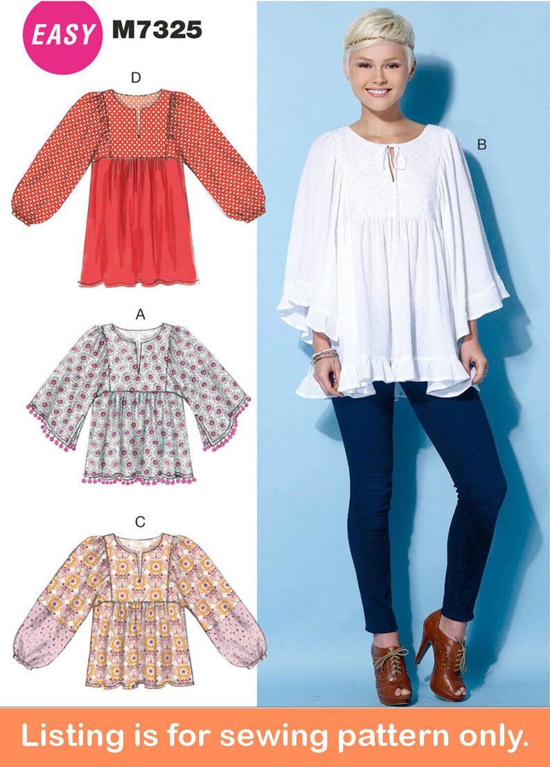 TOP SEWING PATTERN | Sew Womens Clothes Clothing | Shirt Boho-style ...