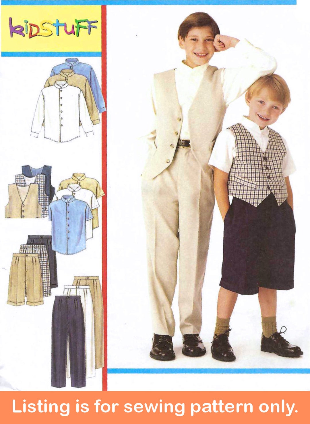 BOYS SEWING PATTERN | Sew Formal Wear Clothes Clothing | Button Down ...