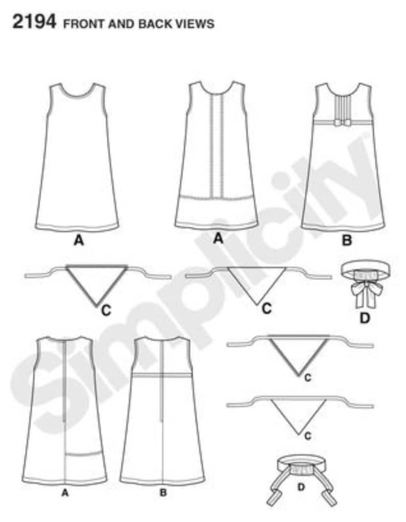 EASY SEWING PATTERN Sew Easy Girls Clothes Clothing Simple - Etsy