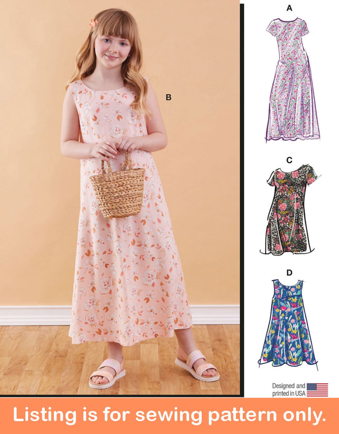 DRESS SEWING PATTERN | Sew Girls Clothes Clothing | Formal Party Spring ...
