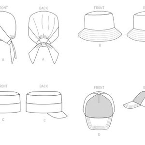 HAT SEWING PATTERN | Sew Matching Adult Child Headwear | Bucket Hat ...