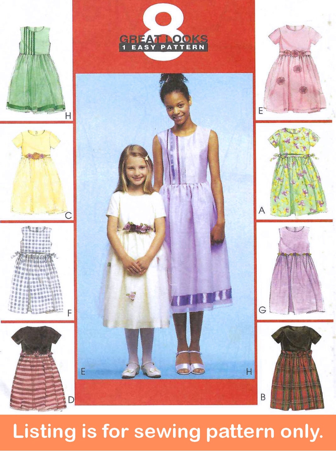 DRESS SEWING PATTERN | Sew Girls Clothes Clothing | Formal Party Easter ...