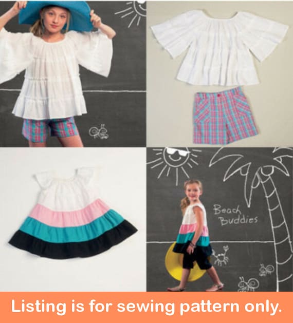 GIRLS SEWING PATTERN Make Summer Clothes Kids Clothing | Etsy