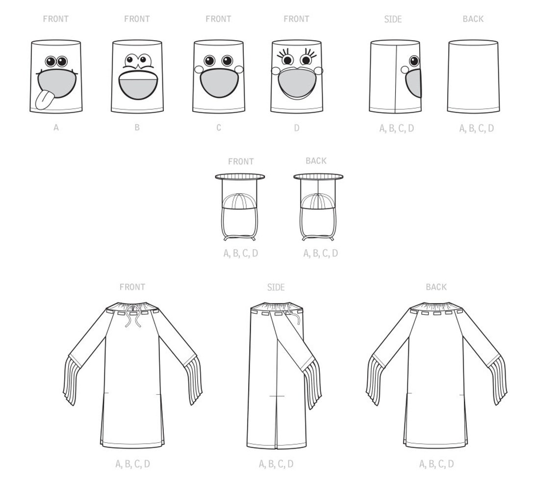 COSTUME SEWING PATTERN Sew Mens Womens Halloween Carnival | Etsy