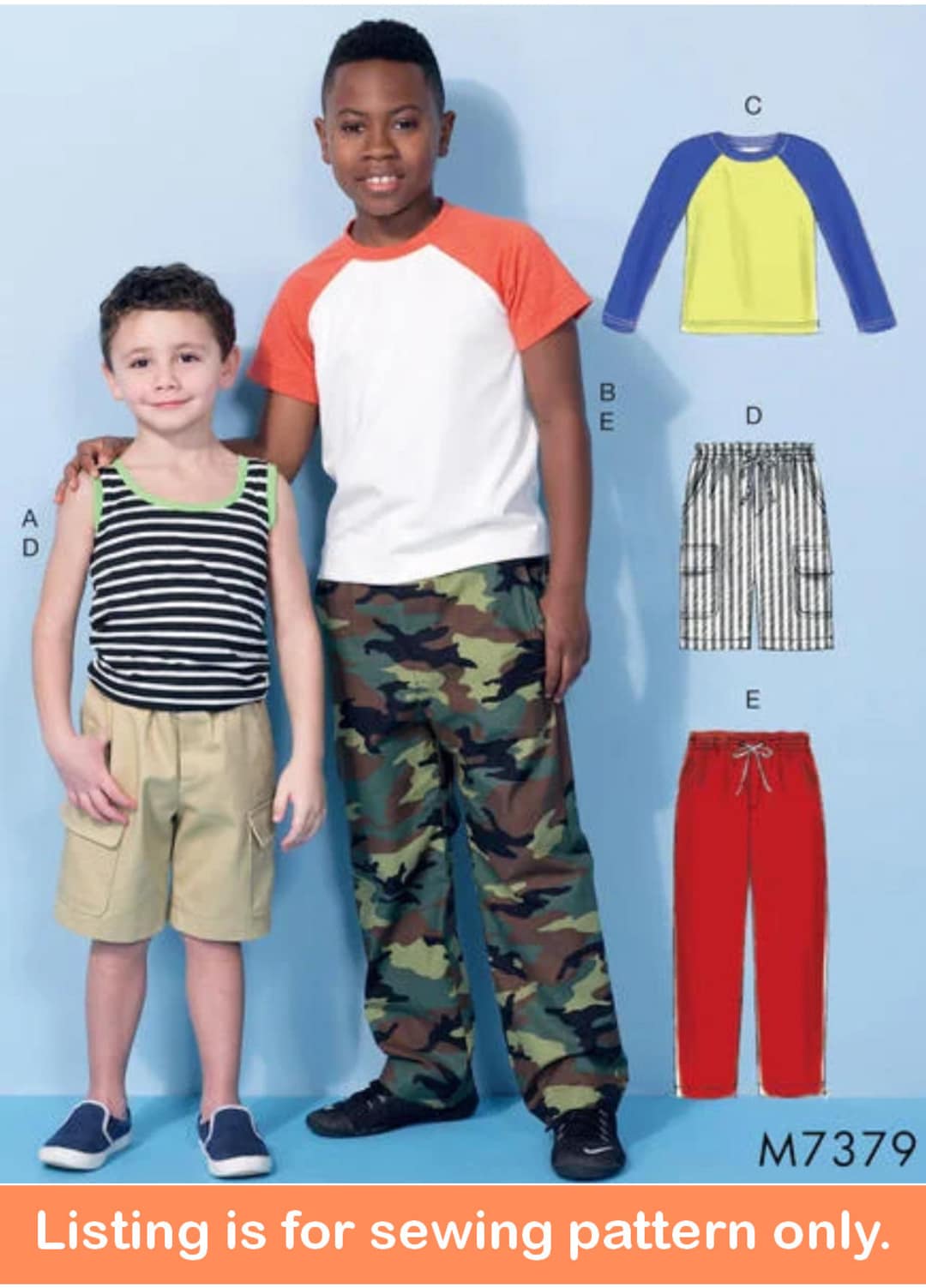 BOYS SEWING PATTERN | Make Clothes | Kids Clothing Shirt Tank Cargo ...