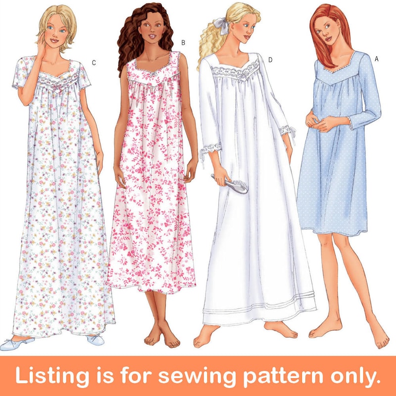Night Gown Pattern - Etsy