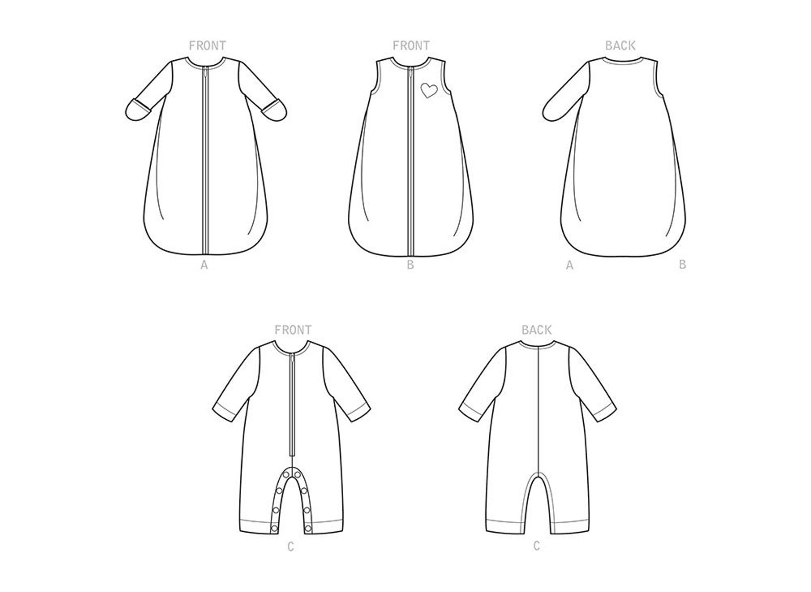 WINTER SEWING PATTERN | Sew Baby Clothes Infant Clothing | Bunting ...