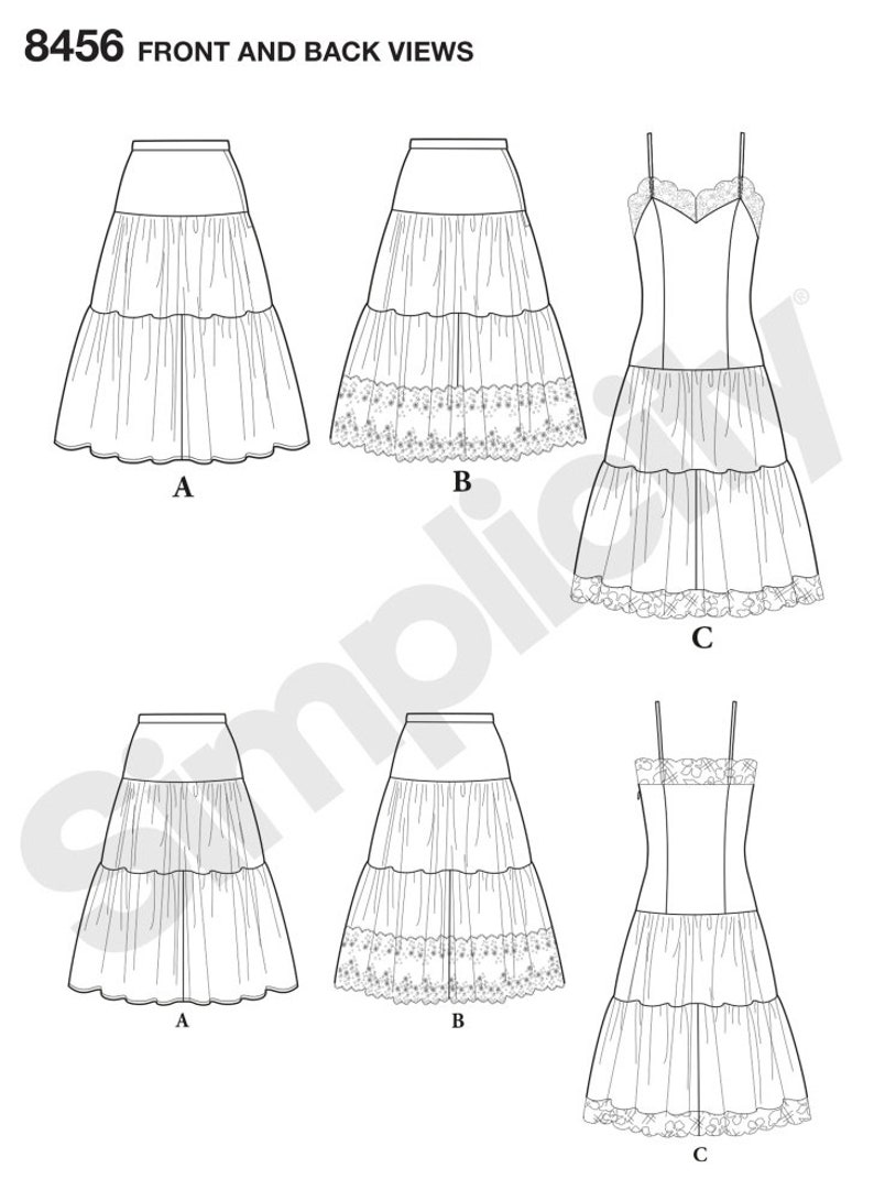 PETTICOAT SEWING PATTERN | Sew Womens Misses Clothes Clothing Half Full ...