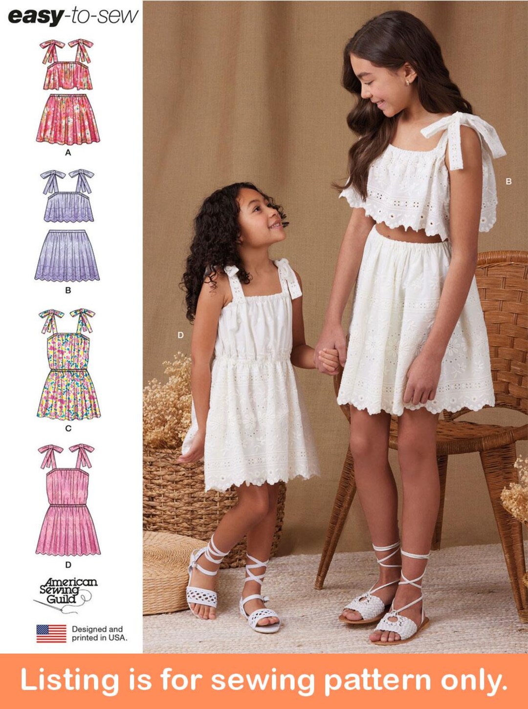 SUMMER SEWING PATTERN | Sew Girls Clothes Clothing | Crop Tank Top ...