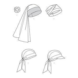 HAT SEWING PATTERN | Sew Womens Headwear | Turban Headwrap Head Wrap ...