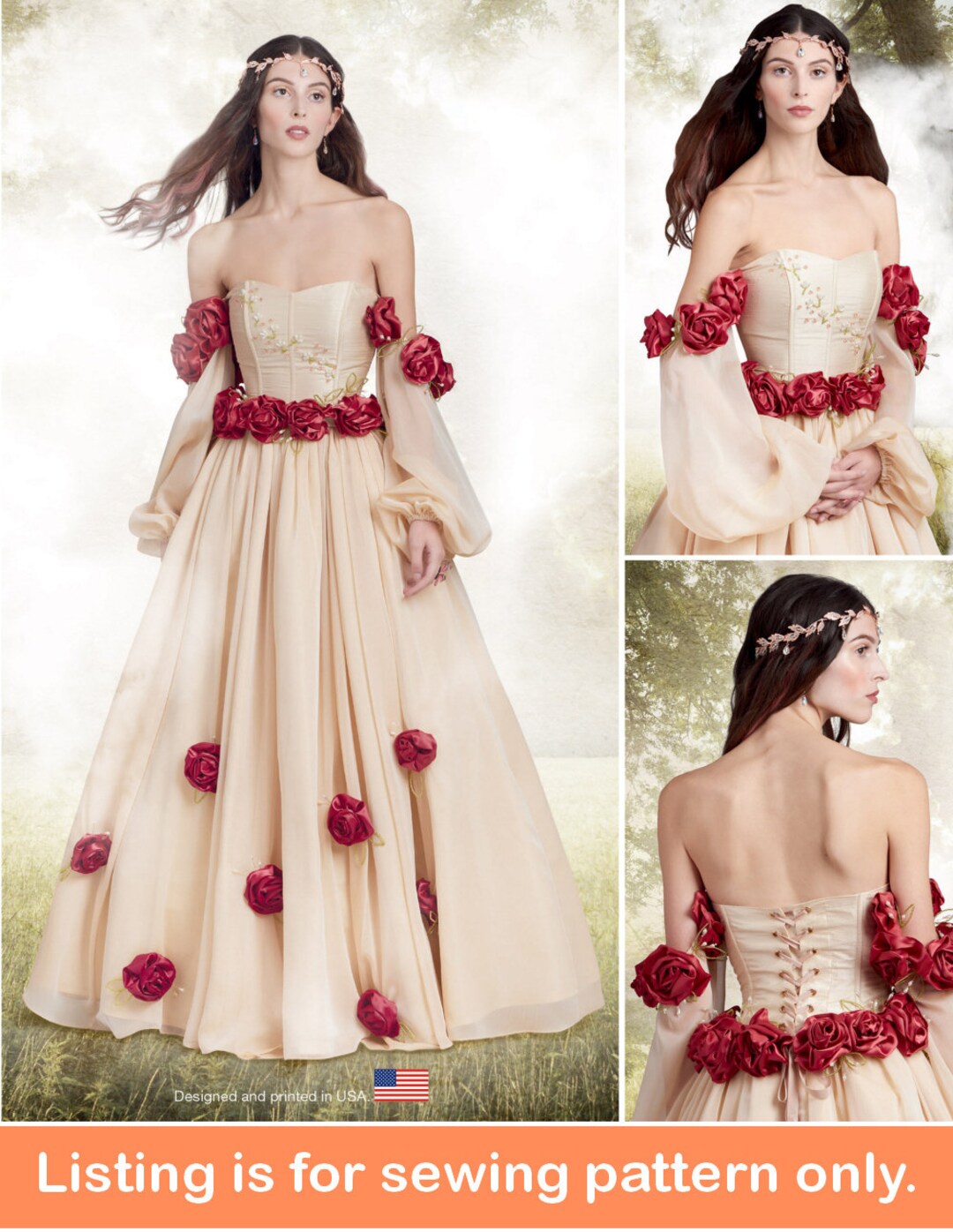 COSTUME SEWING PATTERN | Sew Womens Halloween Outfit | Dress Gown Fairy ...