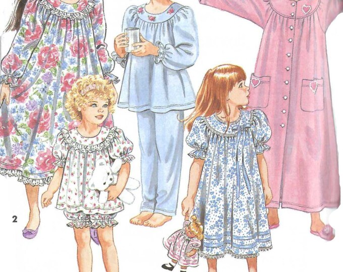 SLEEPWEAR SEWING PATTERN | Sew Girls Clothes Clothing | Long Short ...