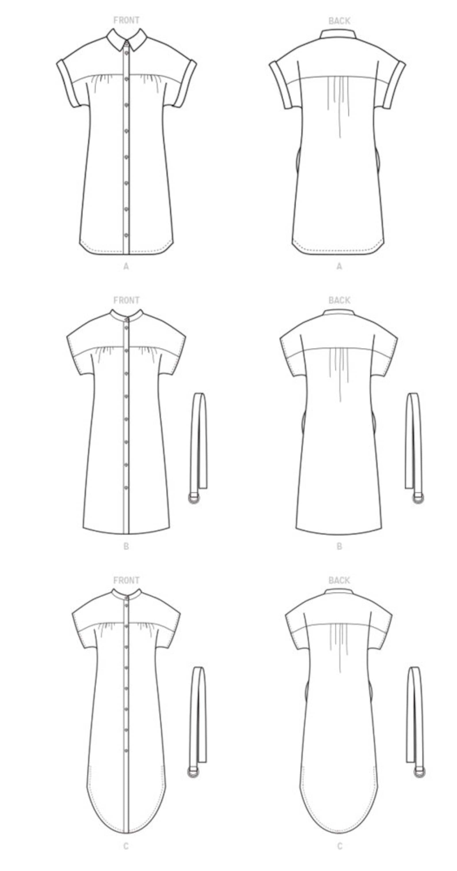 SHIRT DRESS Sewing PATTERN Sew Women Misses Clothes Clothing - Etsy