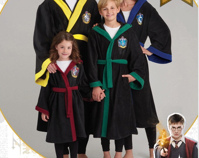 Sale HARRY POTTER Sewing PATTERN Sew Adult Kid Robe Bathrobe Bathrobe ...