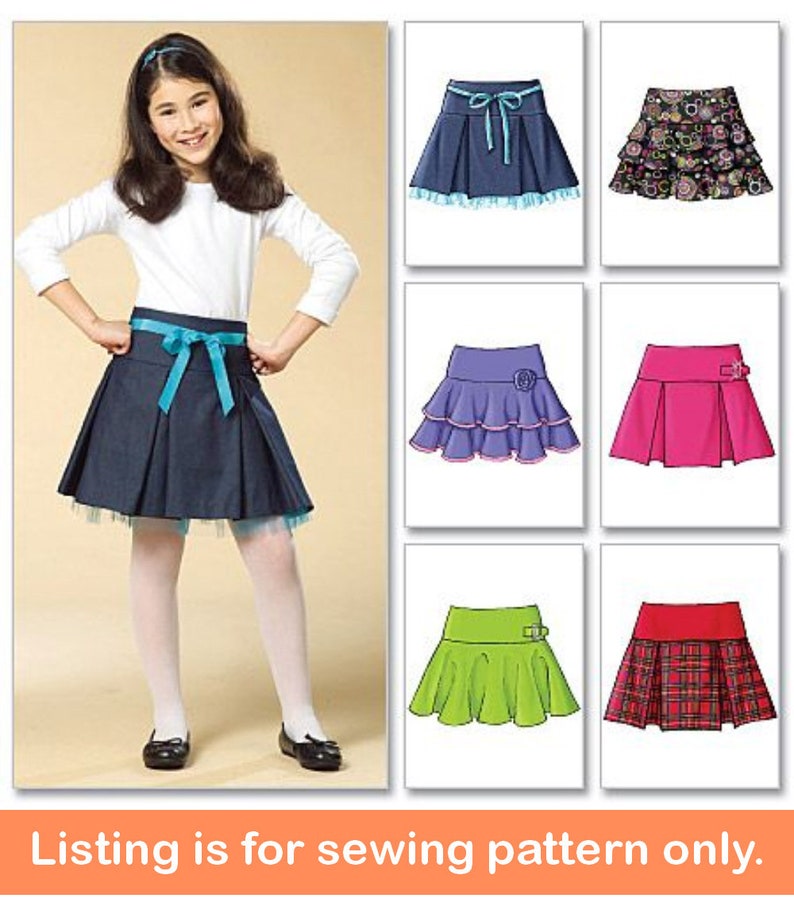 SKIRT SEWING PATTERN Make Girls School Clothes Kids | Etsy
