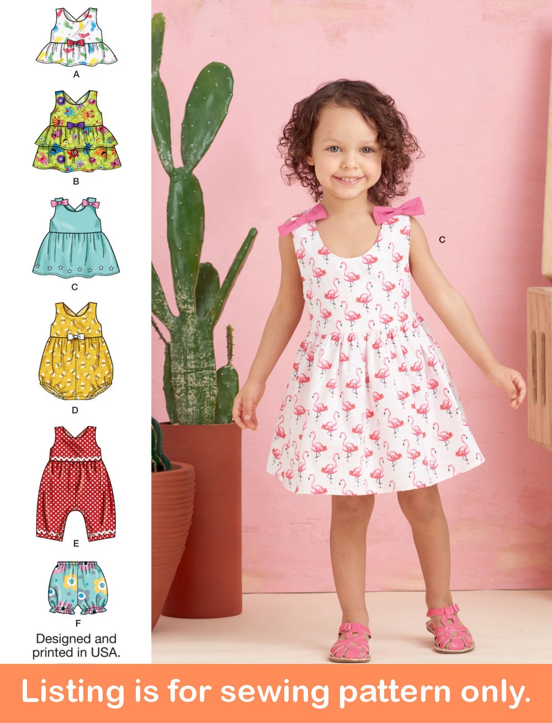GIRLS SEWING PATTERN | Sew Kids Clothes Clothing Toddler | Dress ...