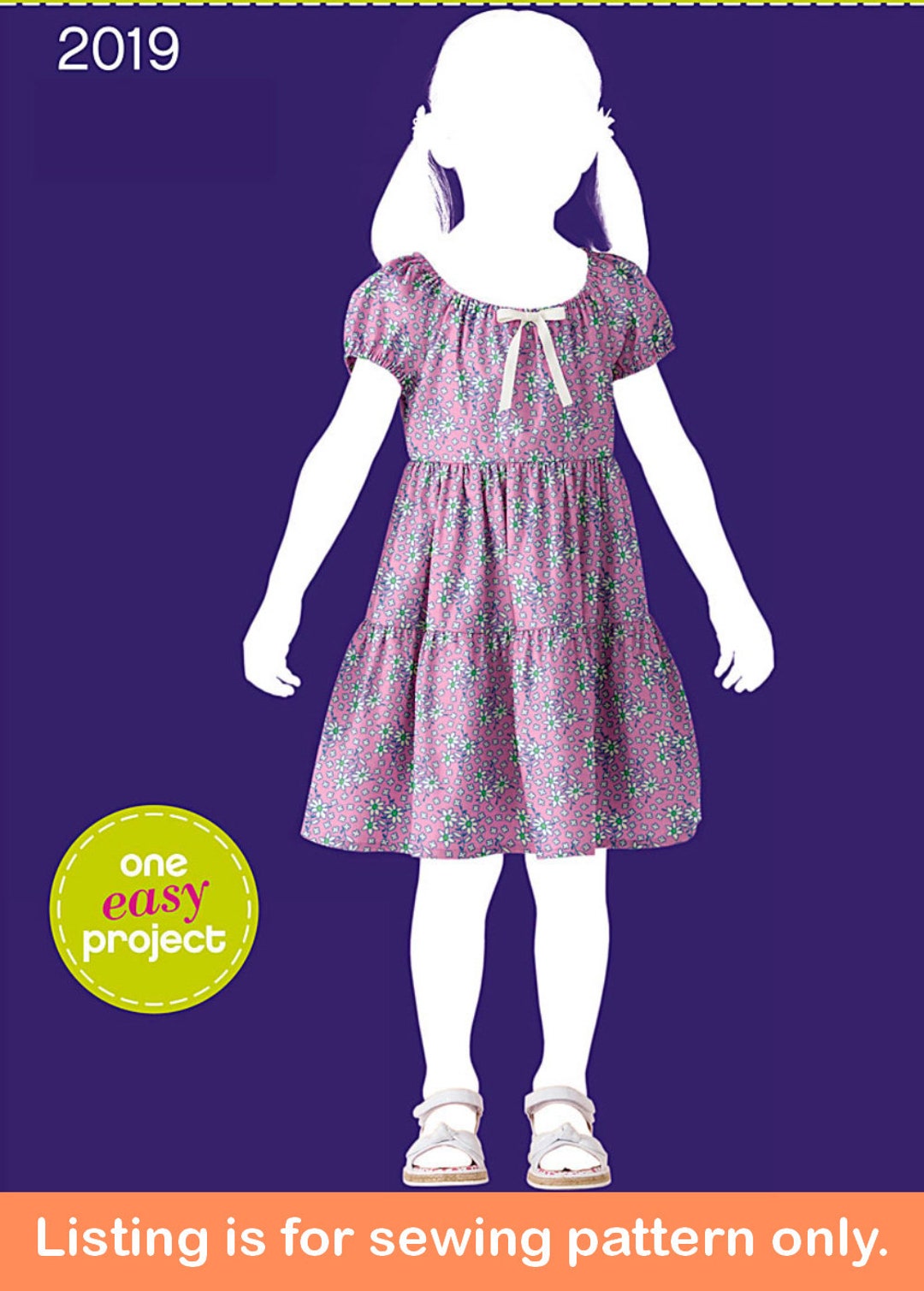 EASY SEWING PATTERN Sew Girls Clothes Clothing Dress Simple Learn to ...