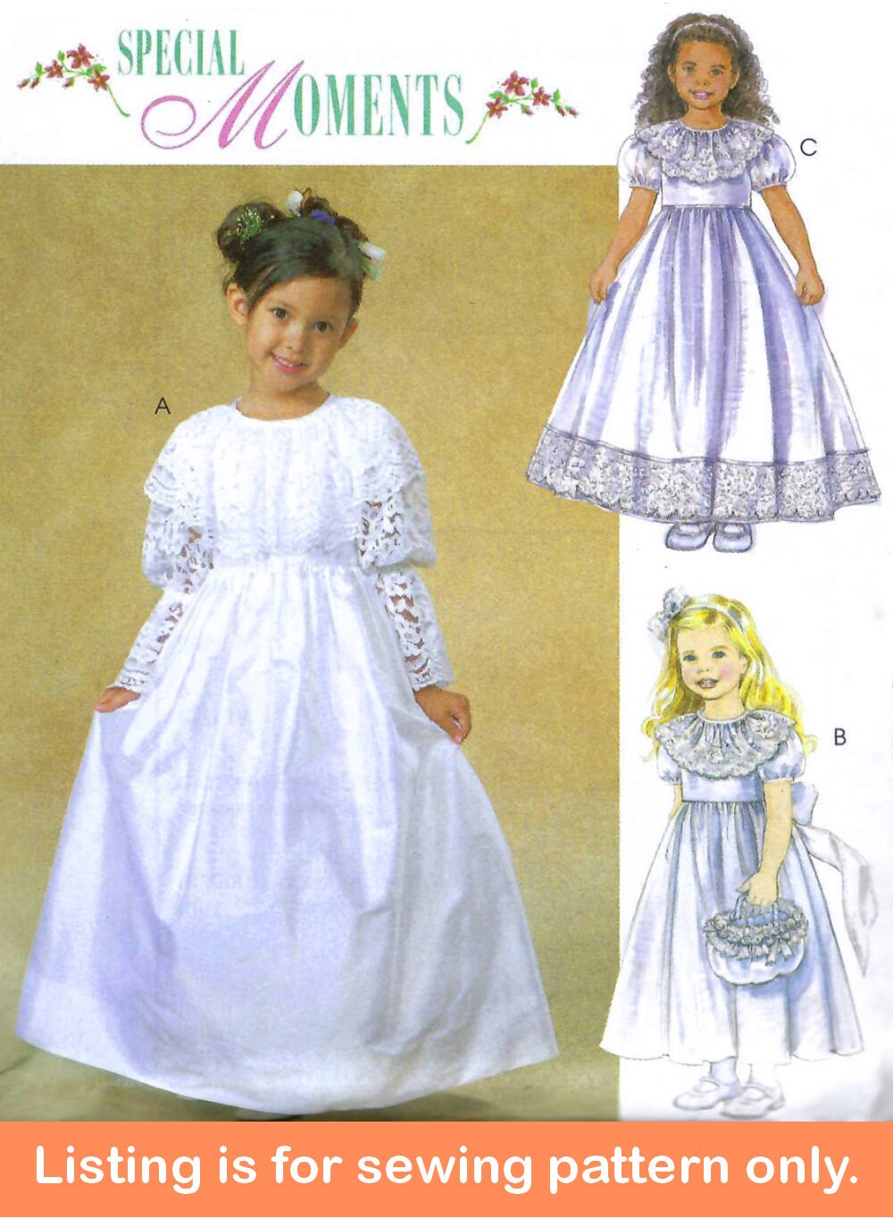 DRESS SEWING PATTERN Make Girls Clothes Clothing Formal Party Flower ...