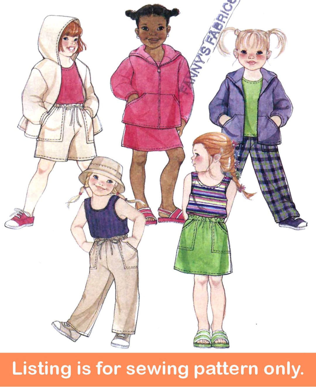 GIRLS SEWING PATTERN | Sew Toddler Clothes Clothing | Tank Top Cargo ...