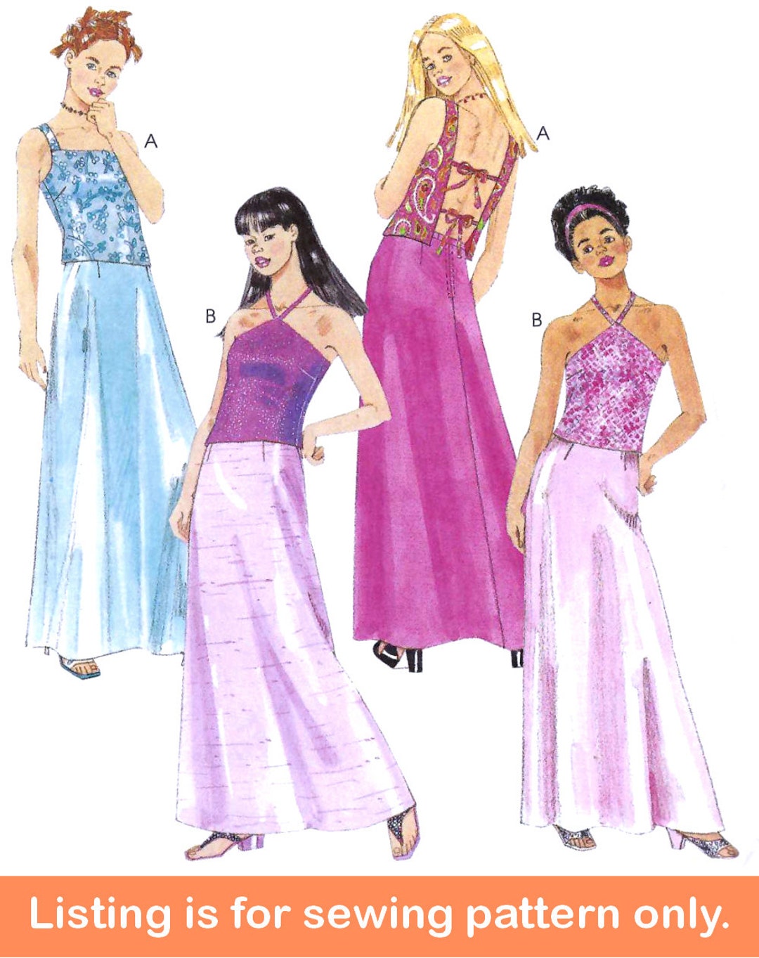 GIRLS SEWING PATTERN | Sew Tween Teen Clothes Clothing | Formal Party ...