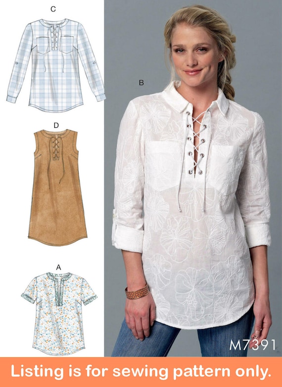 SHIRT SEWING PATTERN Sew Womens Misses Clothes Clothing - Etsy