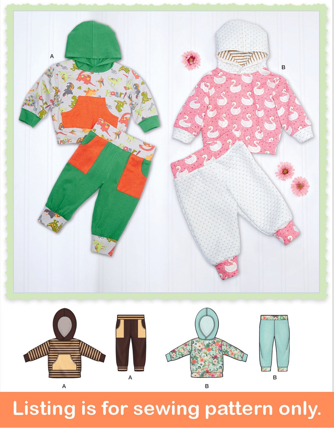 BABY SEWING PATTERN | Sew Boy Girl Clothes Infant Clothing | Hoodie ...