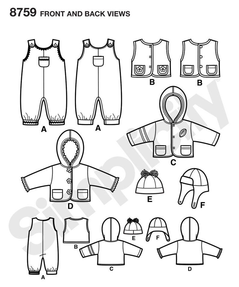 BABY SEWING PATTERN | Sew Boy Girl Clothes Infant Clothing | Overalls ...