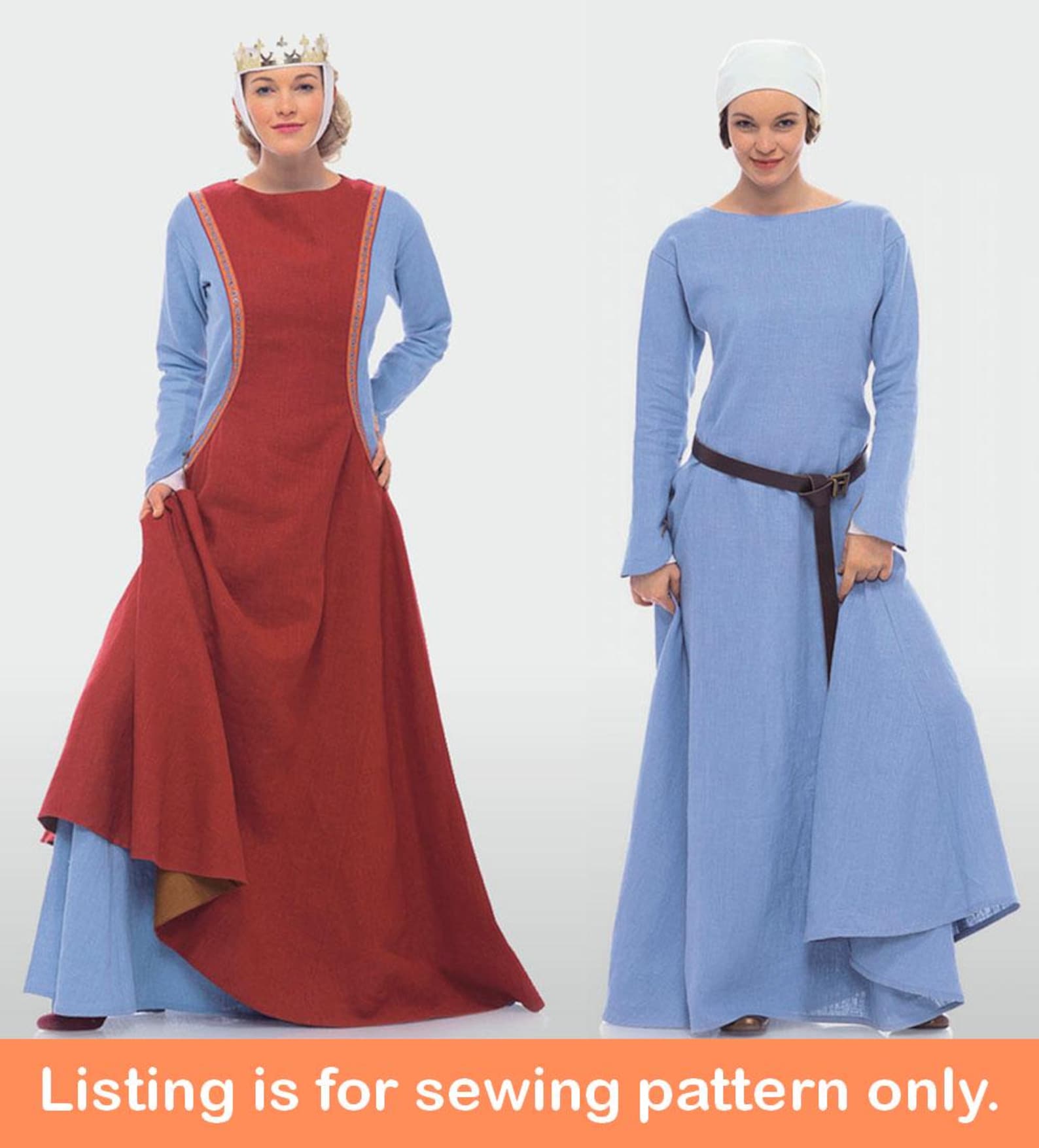 COSTUME SEWING PATTERN | Sew Women Halloween Carnival Dress | Medieval ...