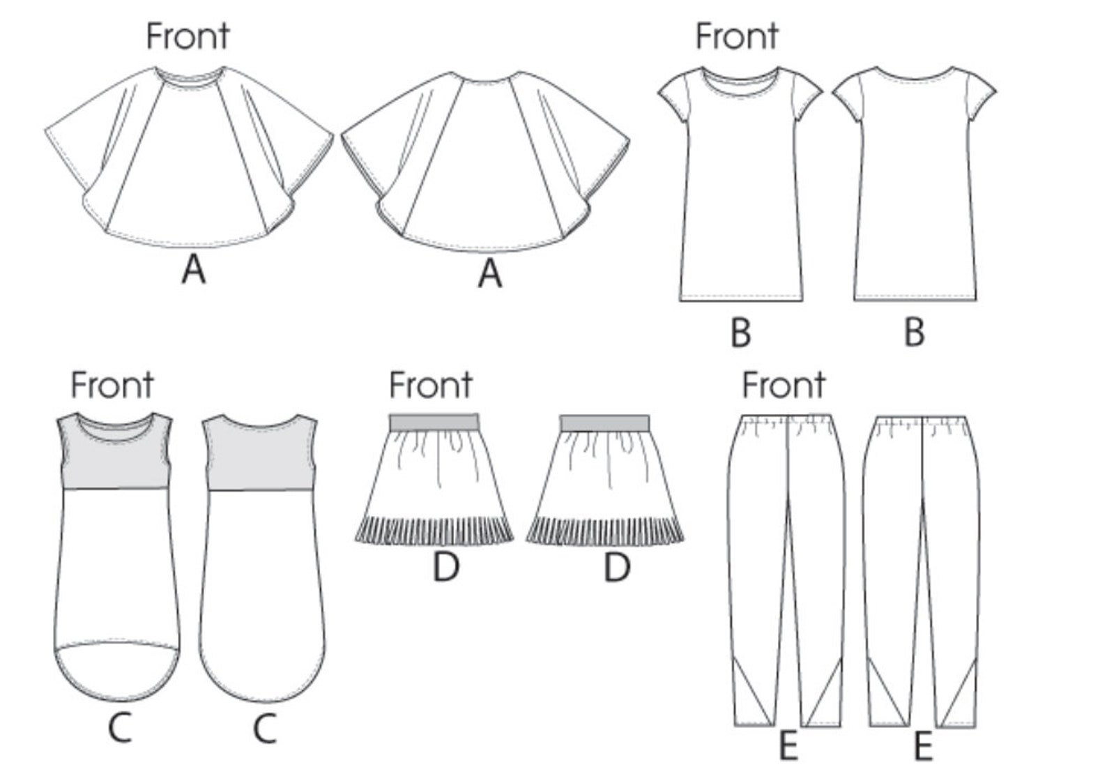 GIRLS SEWING PATTERN Sew Tween Teen Clothes Clothing Shirt | Etsy