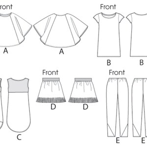GIRLS SEWING PATTERN Sew Tween Teen Clothes Clothing Shirt Dress Skirt ...