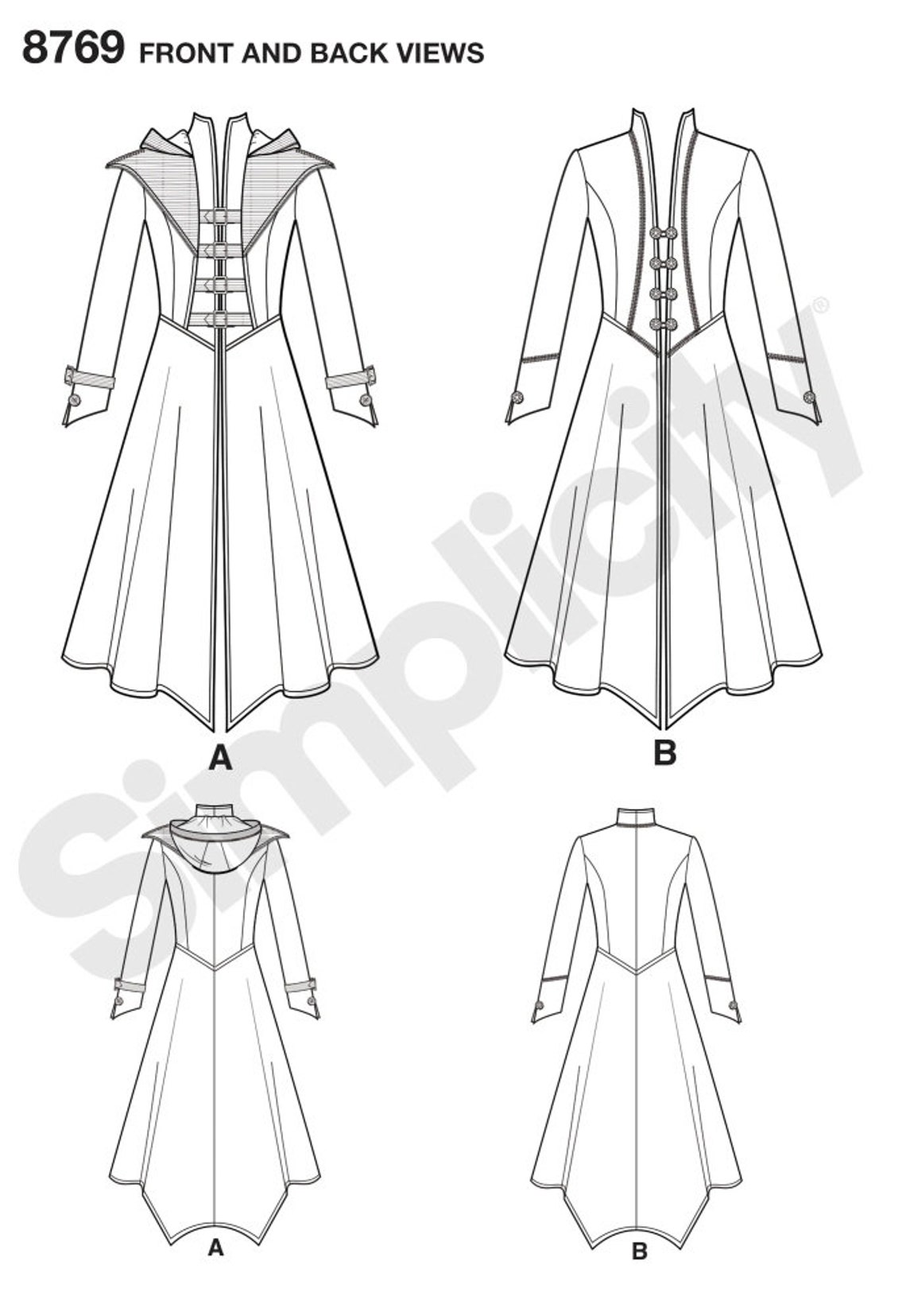 COSTUME SEWING PATTERN | Sew Women Halloween | Coat Dress Jacket ...