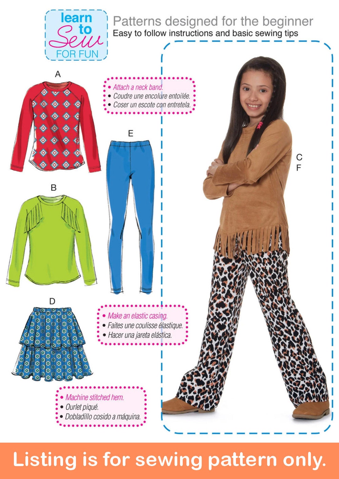 Sale!!! EASY SEWING PATTERN | Sew Girls Tween Teen Clothes | Learn to ...
