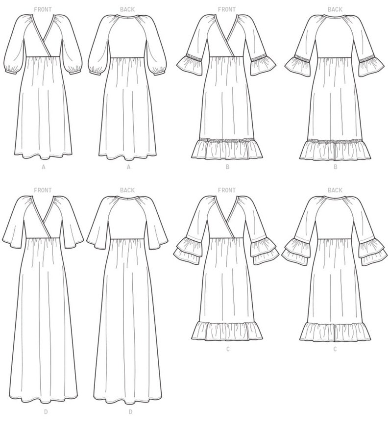 DRESS SEWING PATTERN | Sew Women Clothes Clothing | Long Short Maxi ...
