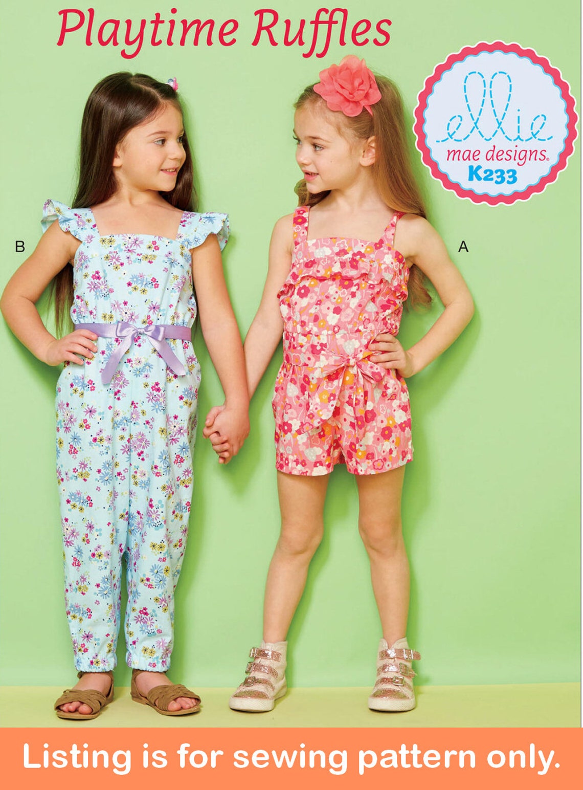 GIRLS SEWING PATTERN Sew Kids Clothes Clothing Jumpsuit | Etsy