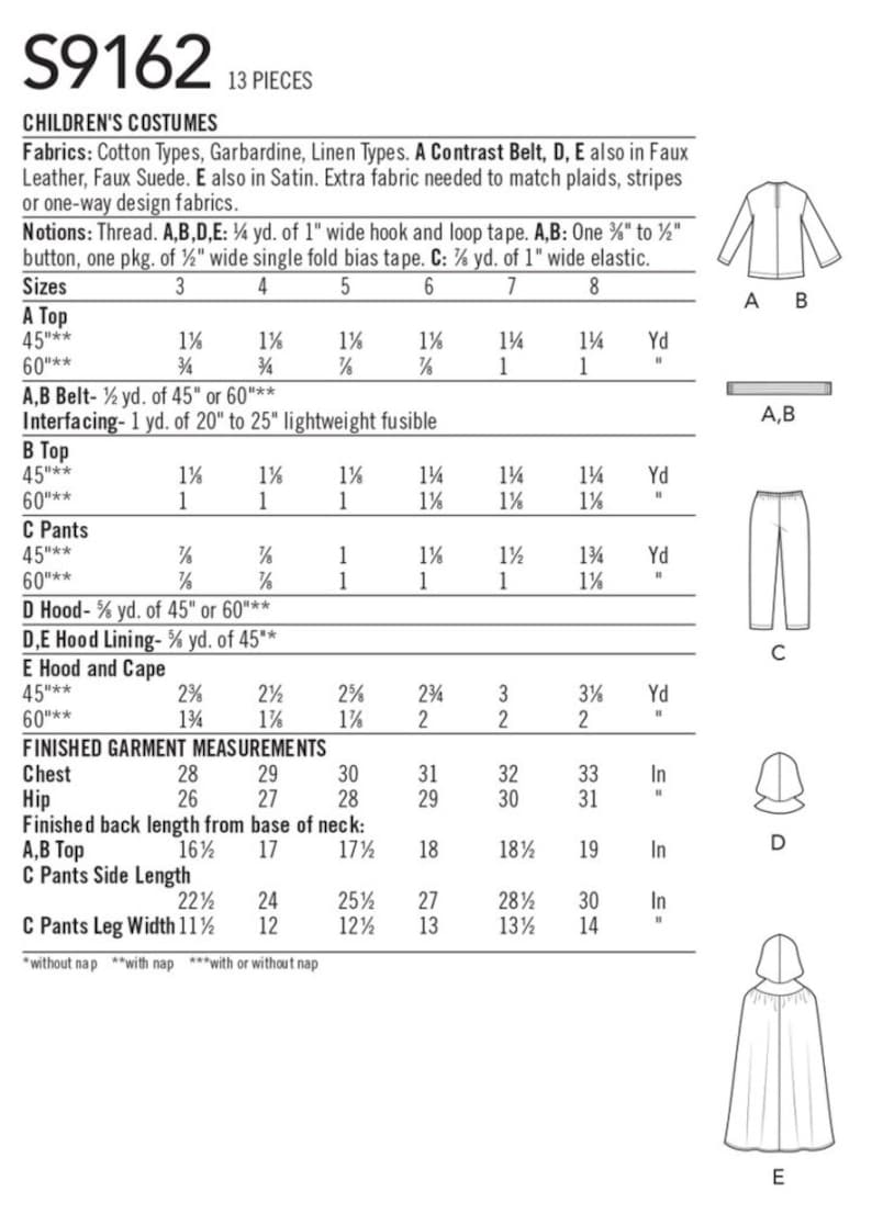 COSTUME SEWING PATTERN Sew Halloween Carnival Outfit Ninja - Etsy