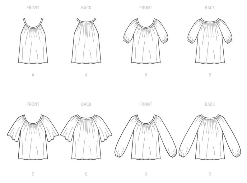 TOP SEWING PATTERN | Sew Womens Misses Clothes Clothing | Peasant ...
