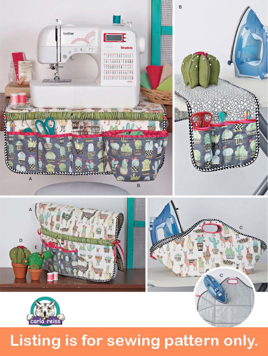 SEWING ACCESSORIES PATTERN | Sew Sewing Machine Mat Cover Bag Storage ...