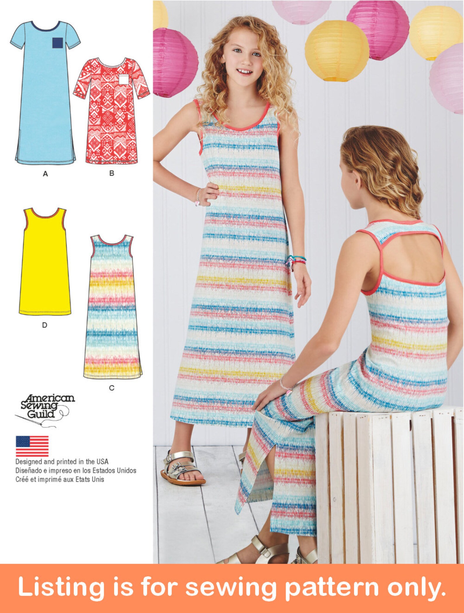 DRESS SEWING PATTERN make Tween Teen Girls Clothes Older - Etsy Norway