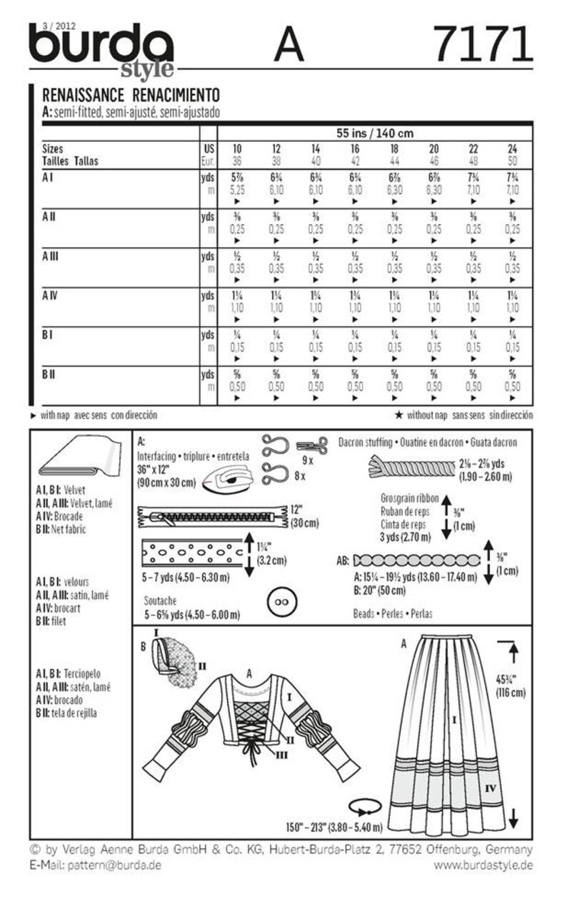 COSTUME SEWING PATTERN | Sew Women Halloween Carnival | Top Skirt Hair ...