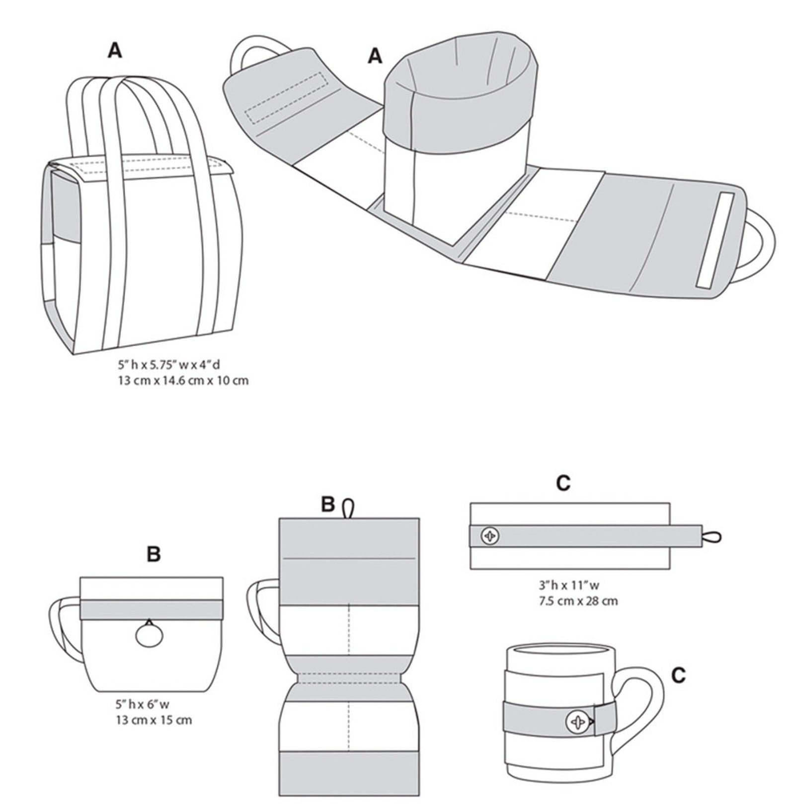 KITCHEN SEWING PATTERN | Sew Cooking Tea Lover Accessories | Mug Case ...